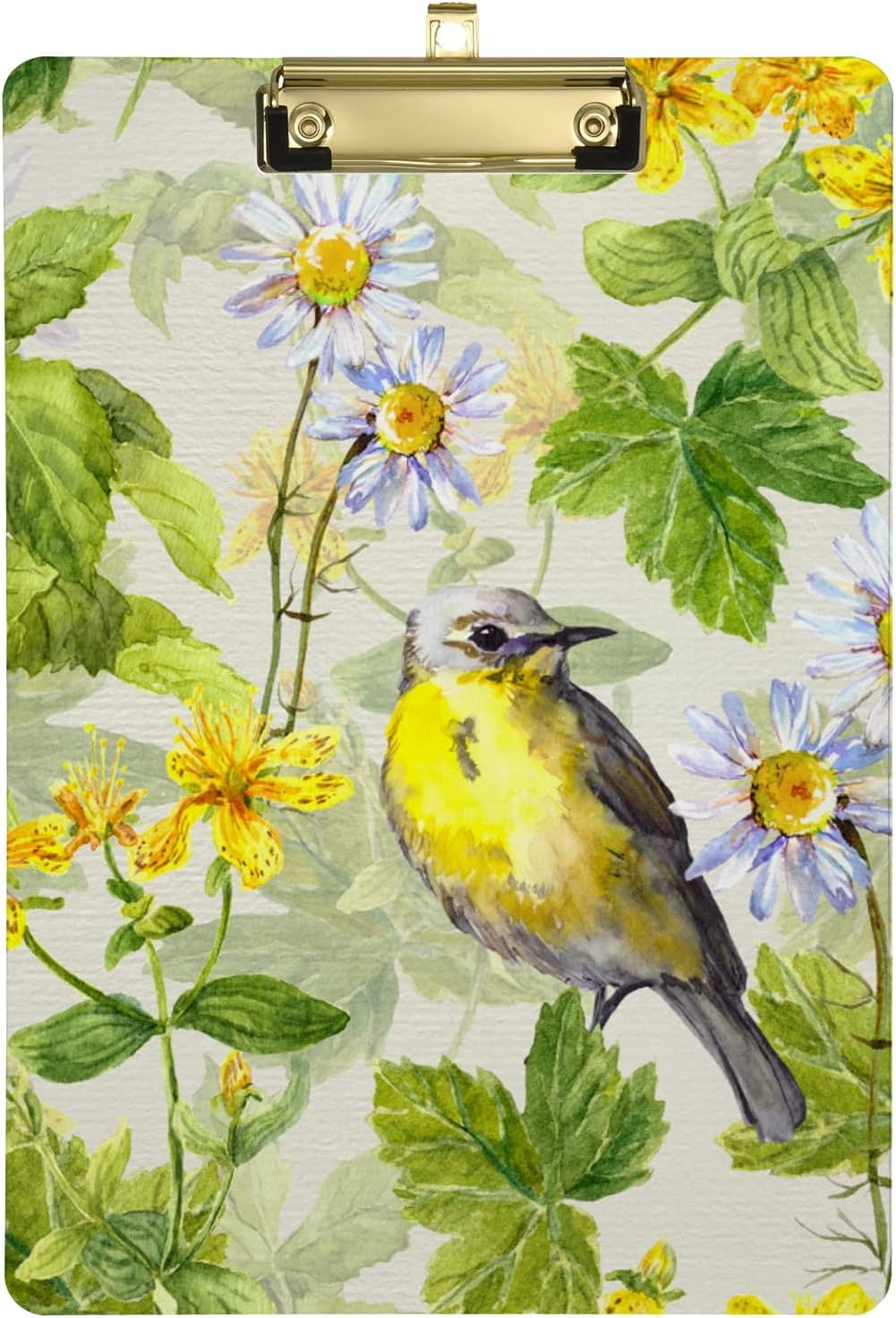 FMSHPON Bird Spring Grasses Meadow Flowers Clipboard Hardboard Wood ...
