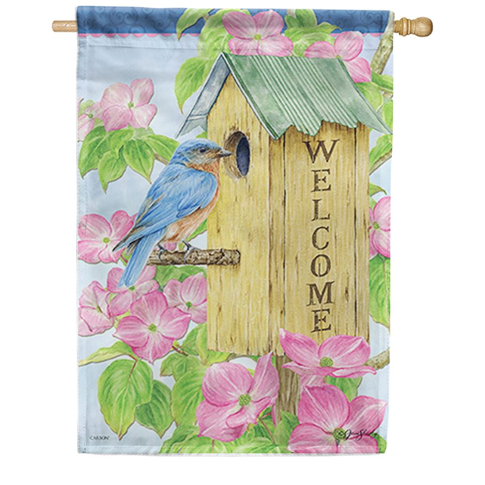 Carson Double Sided House Flag - Dogwood BirdHouse, 28 x 40 Inch ...