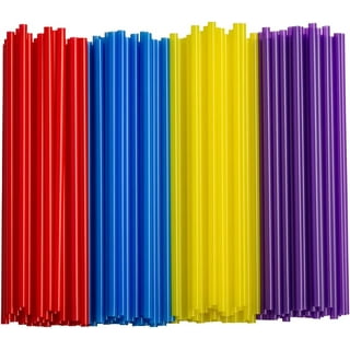 Comfy Package Plastic Straws Disposable Smoothie & Cocktail Straws, 500 ...