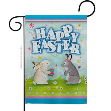 Toland Home Garden Bunny Bouquet Spring Easter Flag Double Sided 28x40 ...