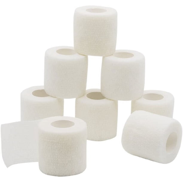 8 Rolls Self-Adhesive Elastic Bandage Non-Woven Fabric Bandage Wound ...