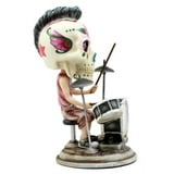 Free Shipping! Day Of The Dead Tattoo Skeleton Rock Drummer Bobblehead ...