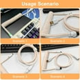Coiled Keyboard Cable USB C to USB A With Detachable Aviation Cord ...