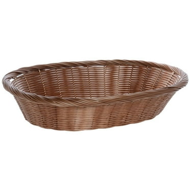 Hubert Oval Brown Polypropylene Washable Sloped Basket With Handles 18 ...