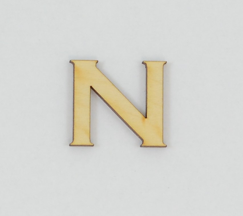 1 Pc, 5 Inch X 1/8 Inch Thick Wood Letters N In The Copperplate Gothic ...