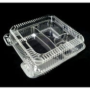 Pactiv Rose Pattern Plastic Cake Container 13", Black Base/Clear Lid ...