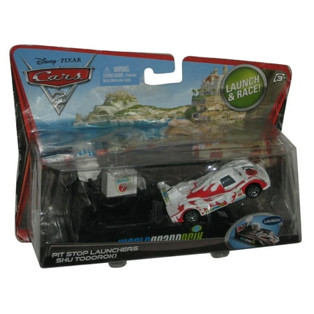Disney Pixar Cars 2 Movie Pit Stop Launcher (2010) Shu Todoroki Toy Car ...