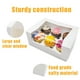 [18 Boxes and 18 Trays Pack] 9x7x3.5” White Cupcake Box with Window and ...