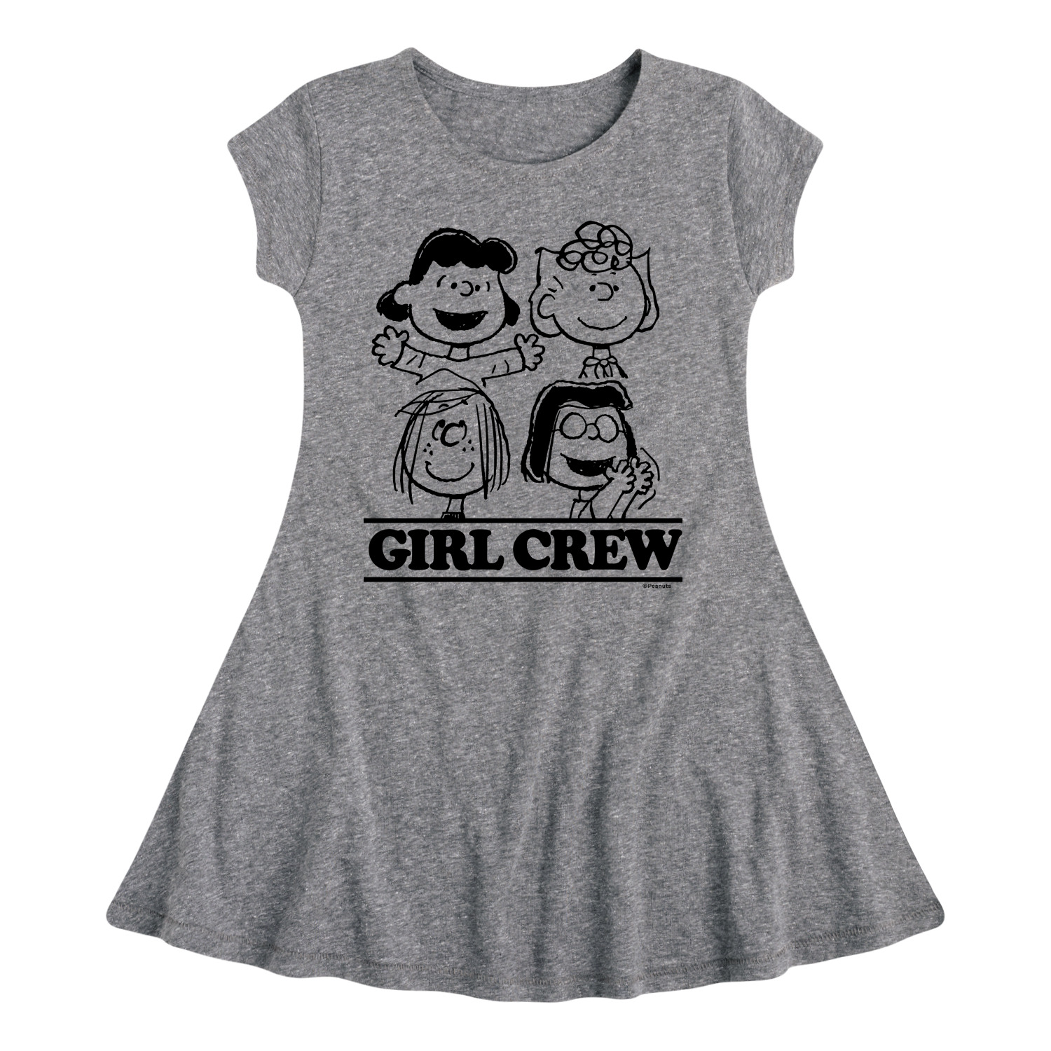 Peanuts - Girl Crew - Toddler And Youth Girls Fit And Flare Dress ...