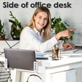 Black Clamp on Laptop Stand, No Drill Vertical Desktop Hanging Holder ...