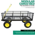 Steel Garden Cart Flatbed with Removable Sides, 1000LBS Heavy Duty Yard ...