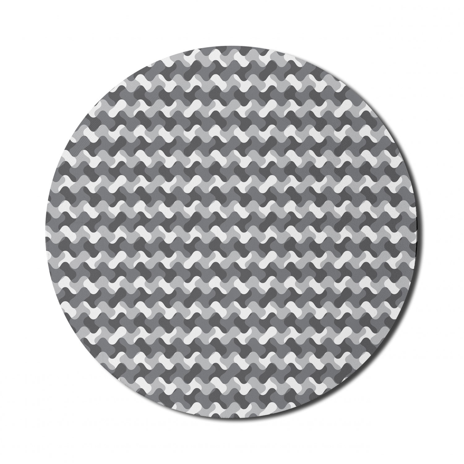 Grey Mouse Pad for Computers, Minimalist Gradient Wavy Flat Lines ...