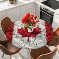 Canada Flag Floral Round Tablecloth 36-44 Inch Round Fitted Table Cloth ...