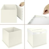 Koyal Wholesale Ivory Wedding Card Box with Slot, White Satin Ribbon ...