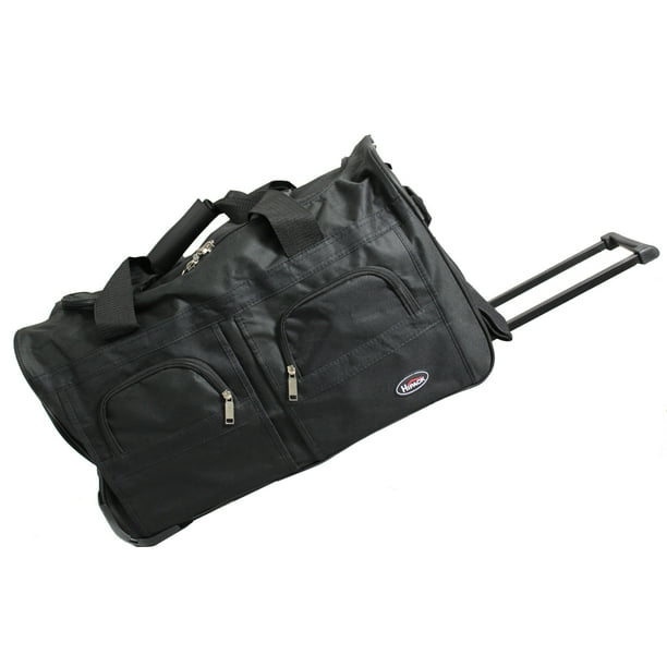 Hipack Deluxe 22-inch Carry-on Rolling Duffle Bag - Black - Walmart.com