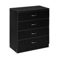FCH Modern Simple 4-Drawer Dresser Black - Walmart.com