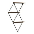 Sagebrook Home Modern Neutral Metal/wood Brown 3-tier Diamond Wall ...