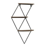 Sagebrook Home Modern Neutral Metal/wood Brown 3-tier Diamond Wall ...