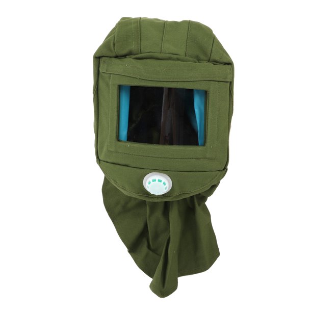Sand Blasting Hood , Flexible Army Green Sandblaster Helmet Easy ...