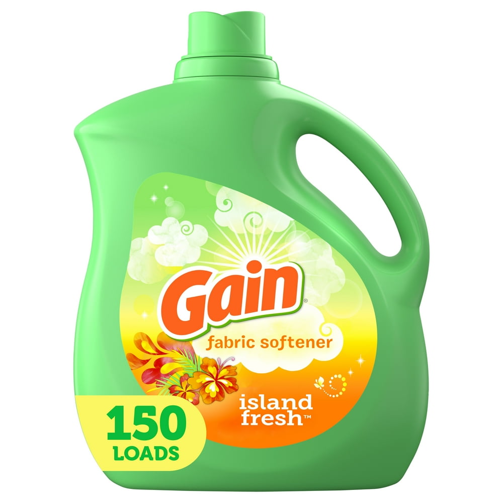 Gain Island Fresh, 150 Loads Liquid Fabric Softener, 129 fl oz ...