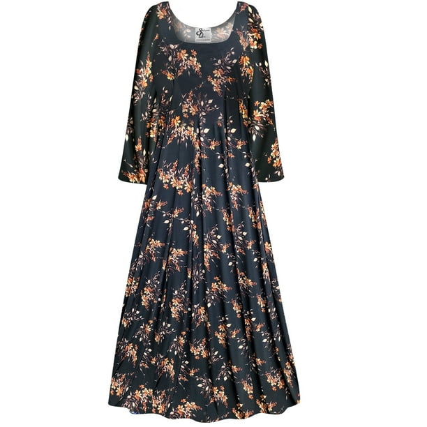 Plus size 9x Extra Tall Womens Dress Autumn Nostalgia Floral Dressed Up ...