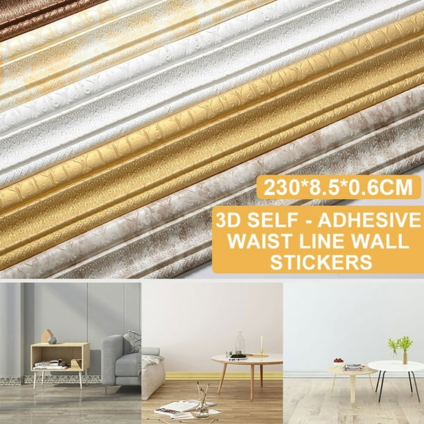 Heflashor 3D Wall Edging Self-Adhesive Environmental Protection 3D Wall ...