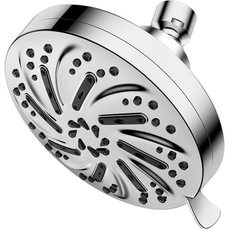High Pressure Rain Shower Head - 5'' 8 Modes Chrome Fixed Increase ...