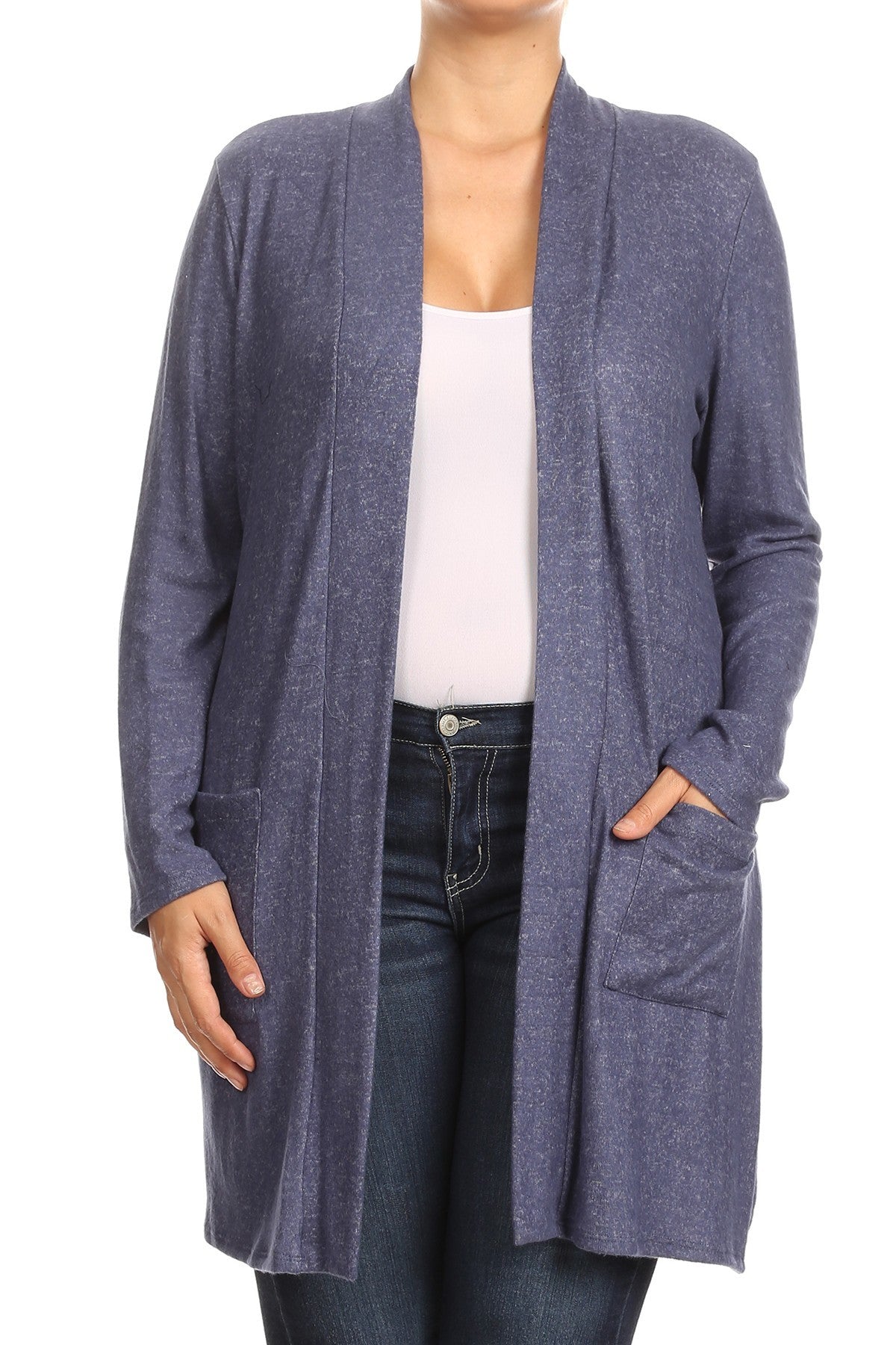 Pastel by Vivienne Women's Hacci Open Front Cardigan in Plus Size ...