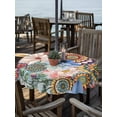 Boho Floral Table Cloth Round Tablecloth, Bohemia Colorful Mandalas ...
