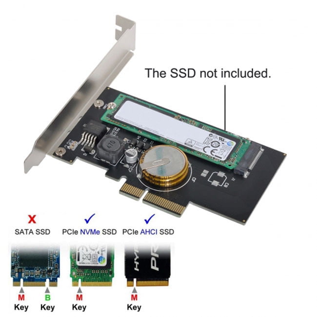 FVH PCI-E 3.0 x4 to M.2 NGFF M Key SSD Nvme Card Adapter PCI Express ...