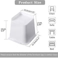 LandHope Heavy Duty Furniture Risers - 4 Pack 6 inch White, Bed Rubber ...
