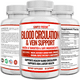 Blood Circulation & Vein Support Supplement, 90 Caps, Helps Reduce ...