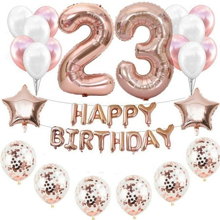 23rd Birthday Decoration Rose Gold Set Girls Birthday Decoration Rose ...