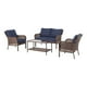 Mainstays Tuscany Ridge 4 Piece Conversation Set, Blue - Walmart.com