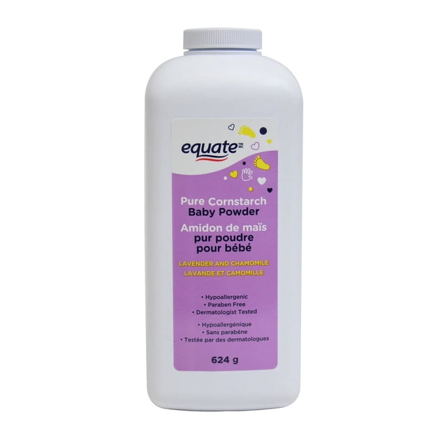 Equate Pure Cornstarch Baby Powder - Lavender and Chamomile, 624g ...