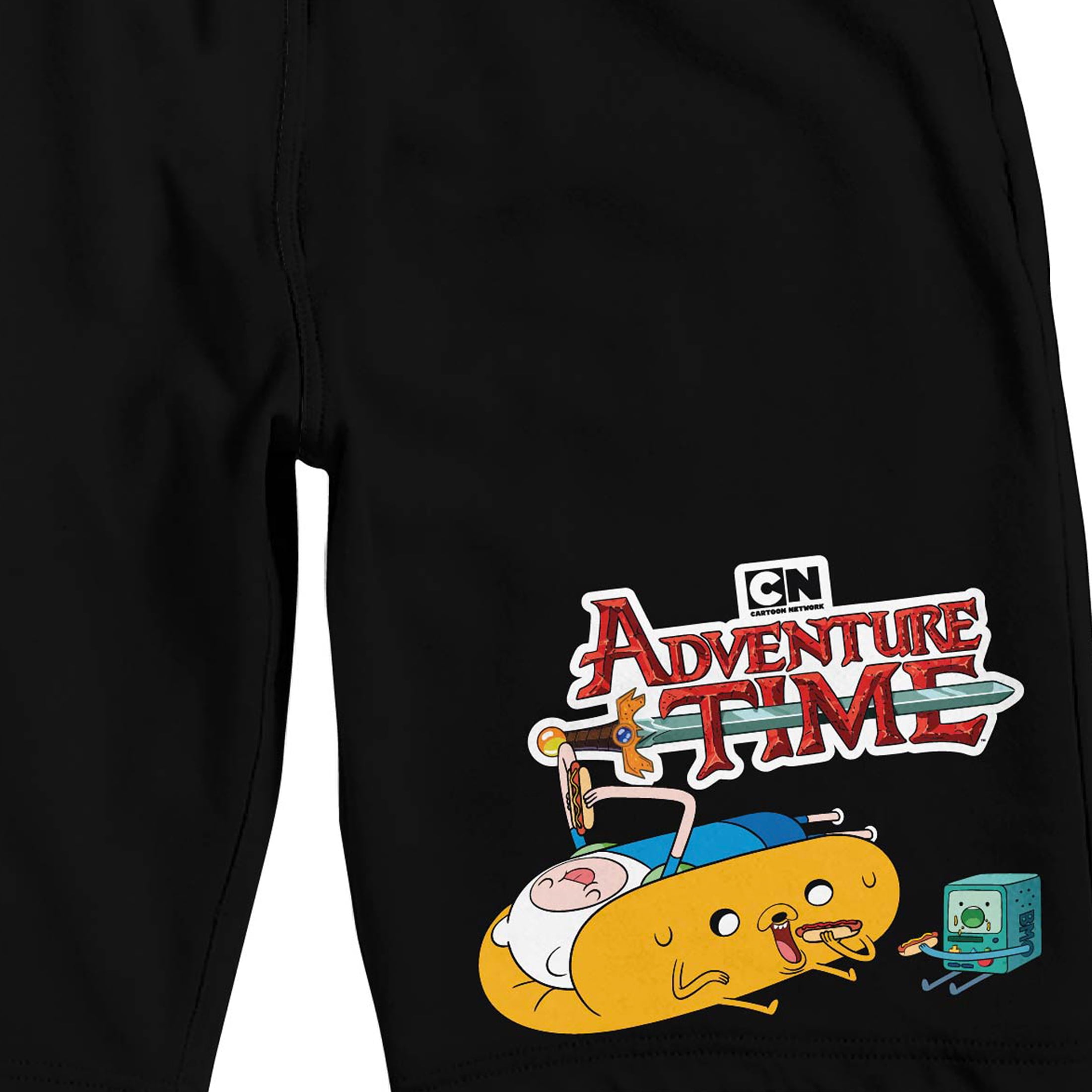 Buy Adventure Time Jake Finn And BMO Men’s Black Sleep Pajama Shorts ...