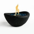 Black Portable Tabletop Fire Pit - Indoor & Outdoor Mini Concrete Fire ...