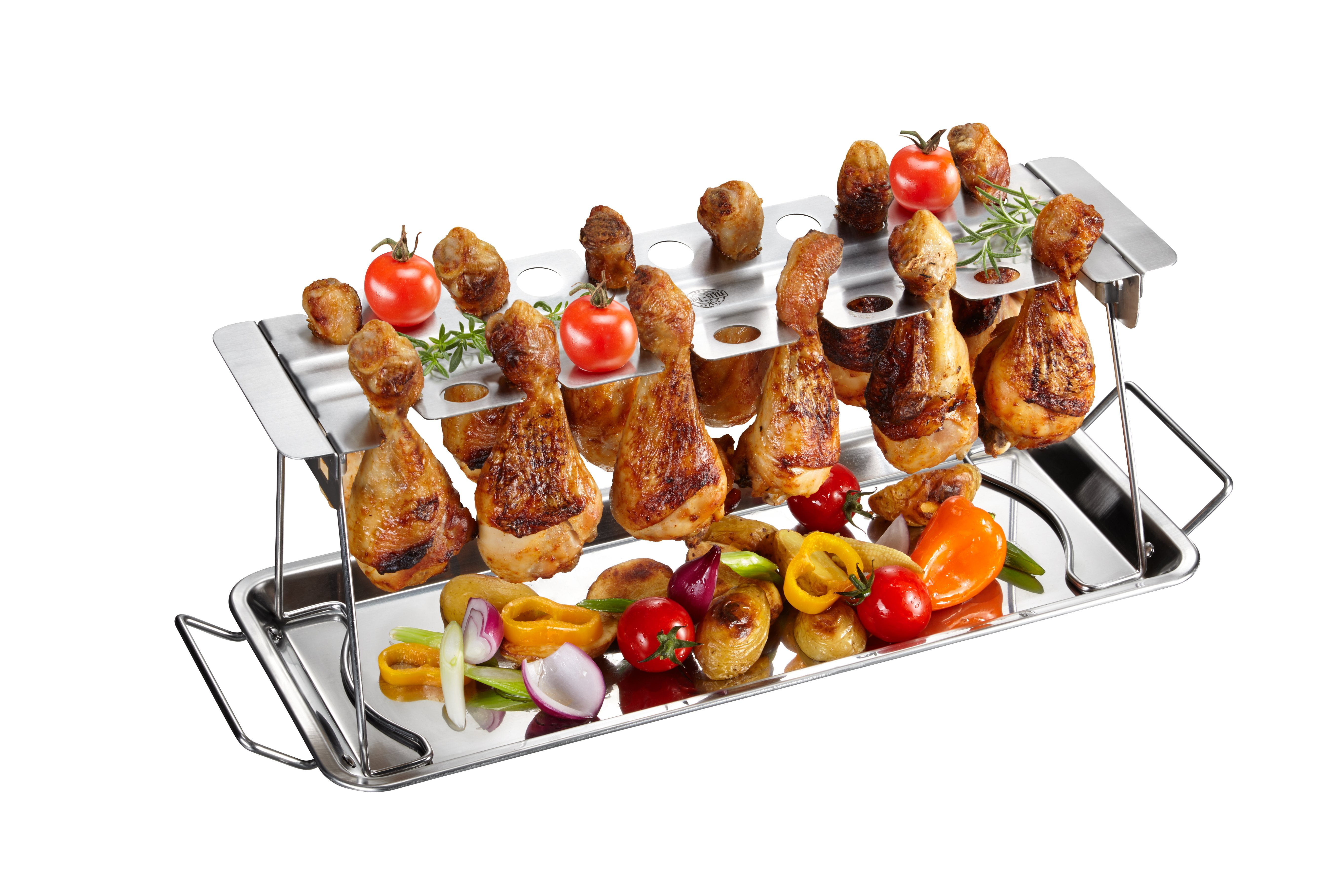 GEFU BBQ 17 Inch Stainless Steel Chicken Leg Holder - Walmart.com