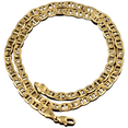 10k Real Solid Gold Chain, Real Solid Yellow Gold 9mm Mariner Link ...