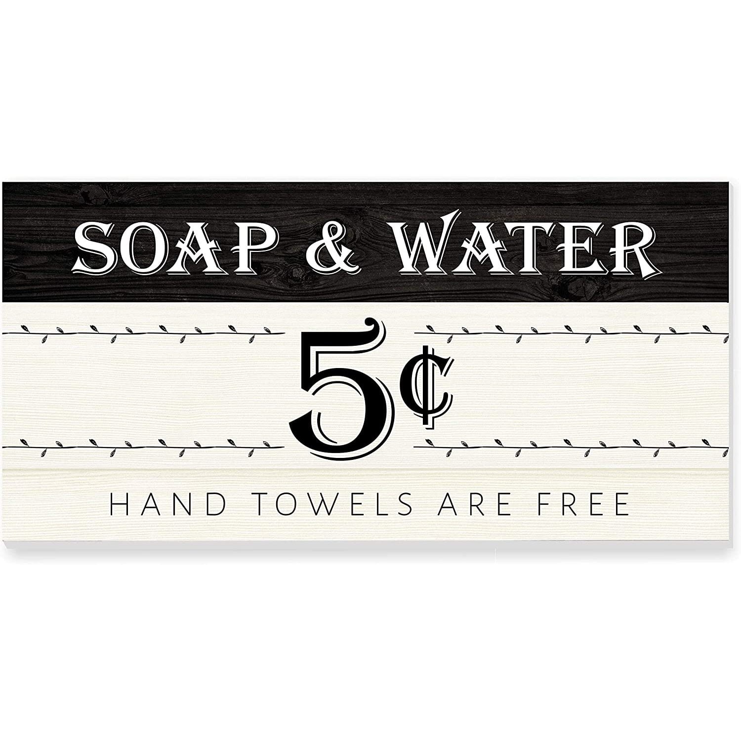 Soap and Water Rustic Wood Wall Sign 9x18 - Walmart.com