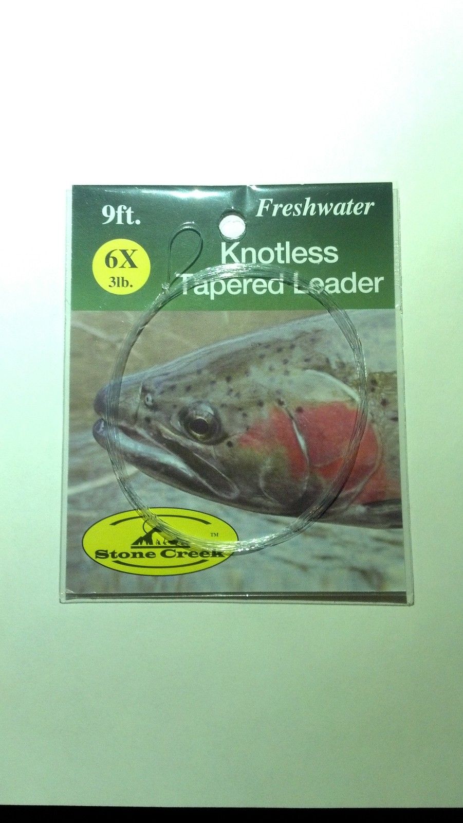 Stone Creek Knotless Tapered Leader 9ft 6X - Fly Fishing - Walmart.com