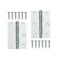Hyper Tough 3 in. Utility Hinge Zinc Plated 2 Pack Durable Steel for ...
