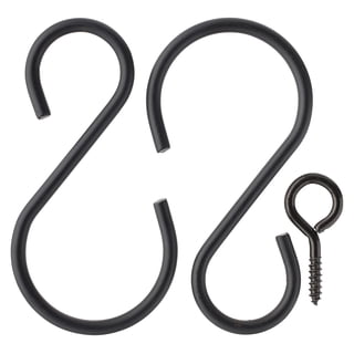 Uxcell 24cm Extension Lighting Chain S Hook Hanging Chains Black 2 Pack ...
