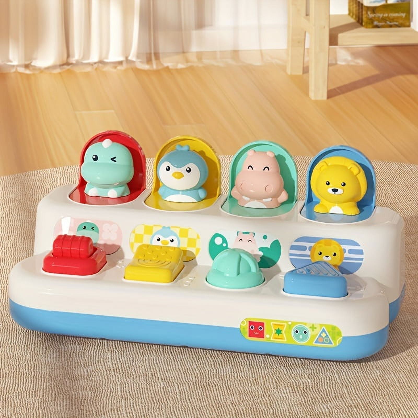 Pop Up Pals Baby Toy Animal Shaped Educational Learning Infant Toys For Sorting Colors And Animals Pop Up Toys For Babies 18 Months Toddlers Boys