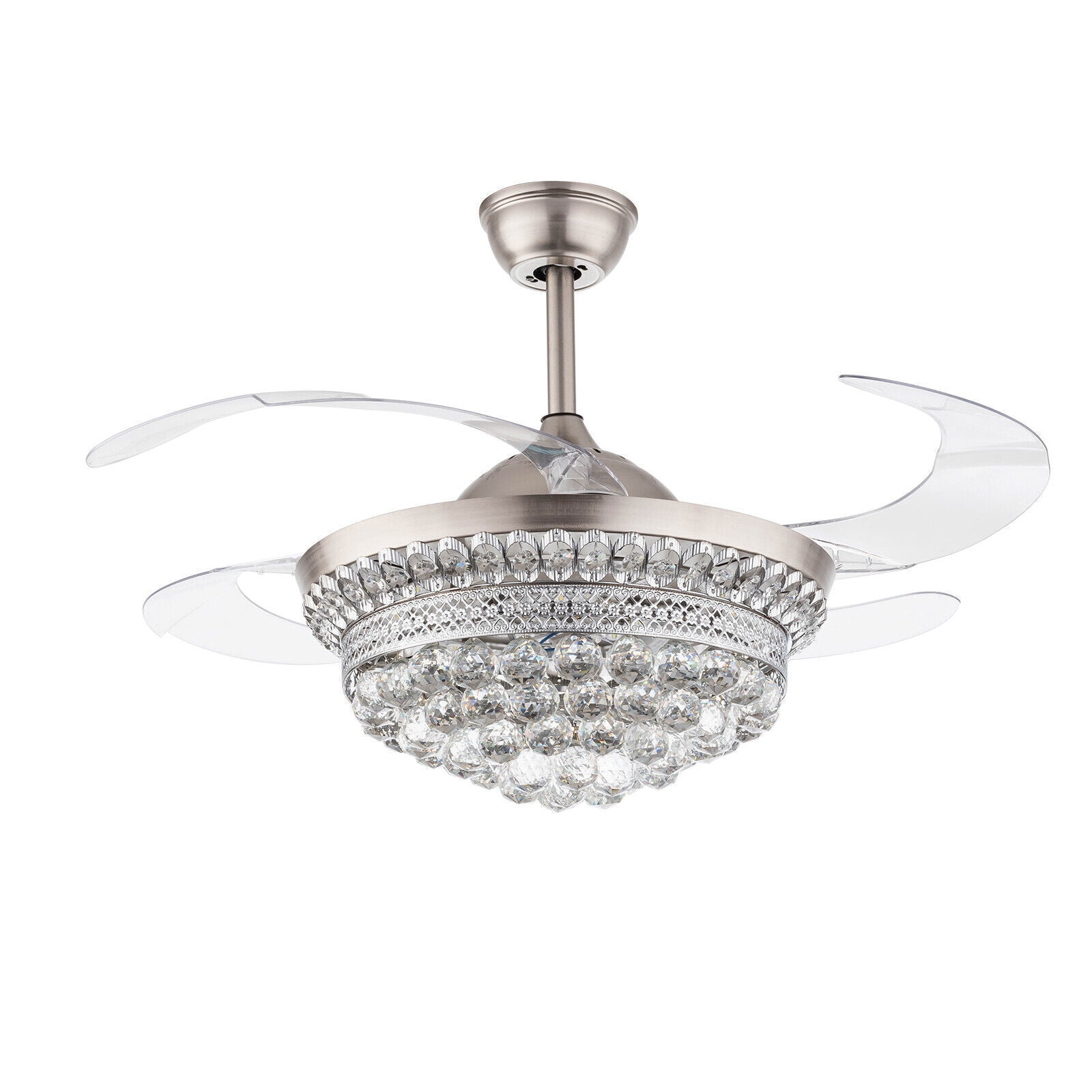 42in Crystal 3-Speed Fan Chandelier LED Ceiling Fan Light Pendant Lamp ...