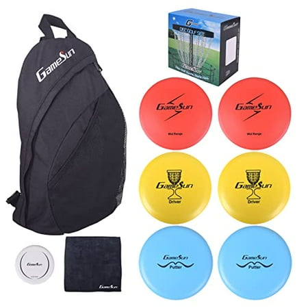 DISC Golf Set Includes 1pc Nylon Backpack Bag, 2pcs Drivers, 2pcs Mid ...