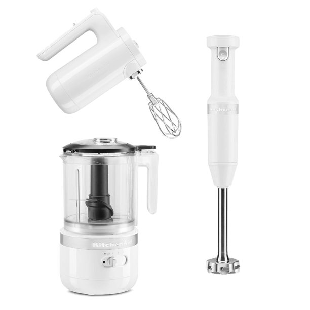 KitchenAid White Cordless Small Appliances Set | Hand Mixer, Hand ...