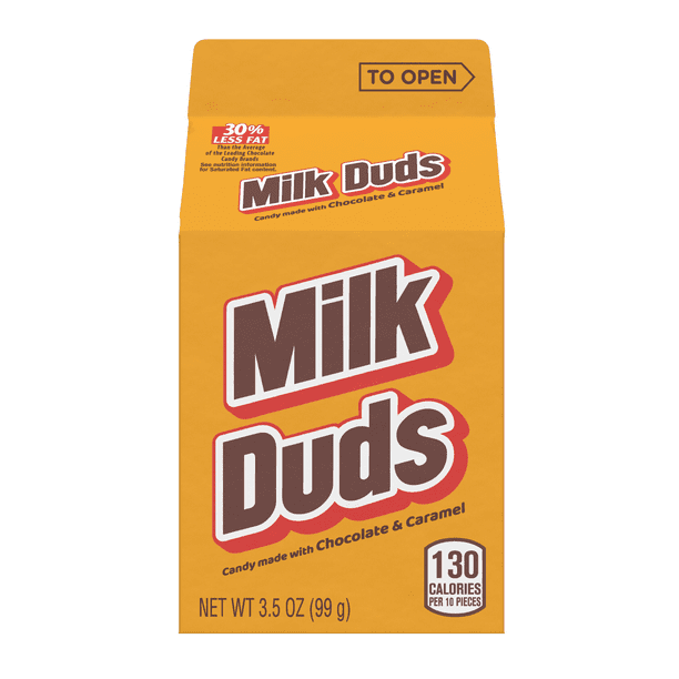 Milk Duds, Candy Made With Chocolate & Caramel Mini Carton, 3.5 Oz ...