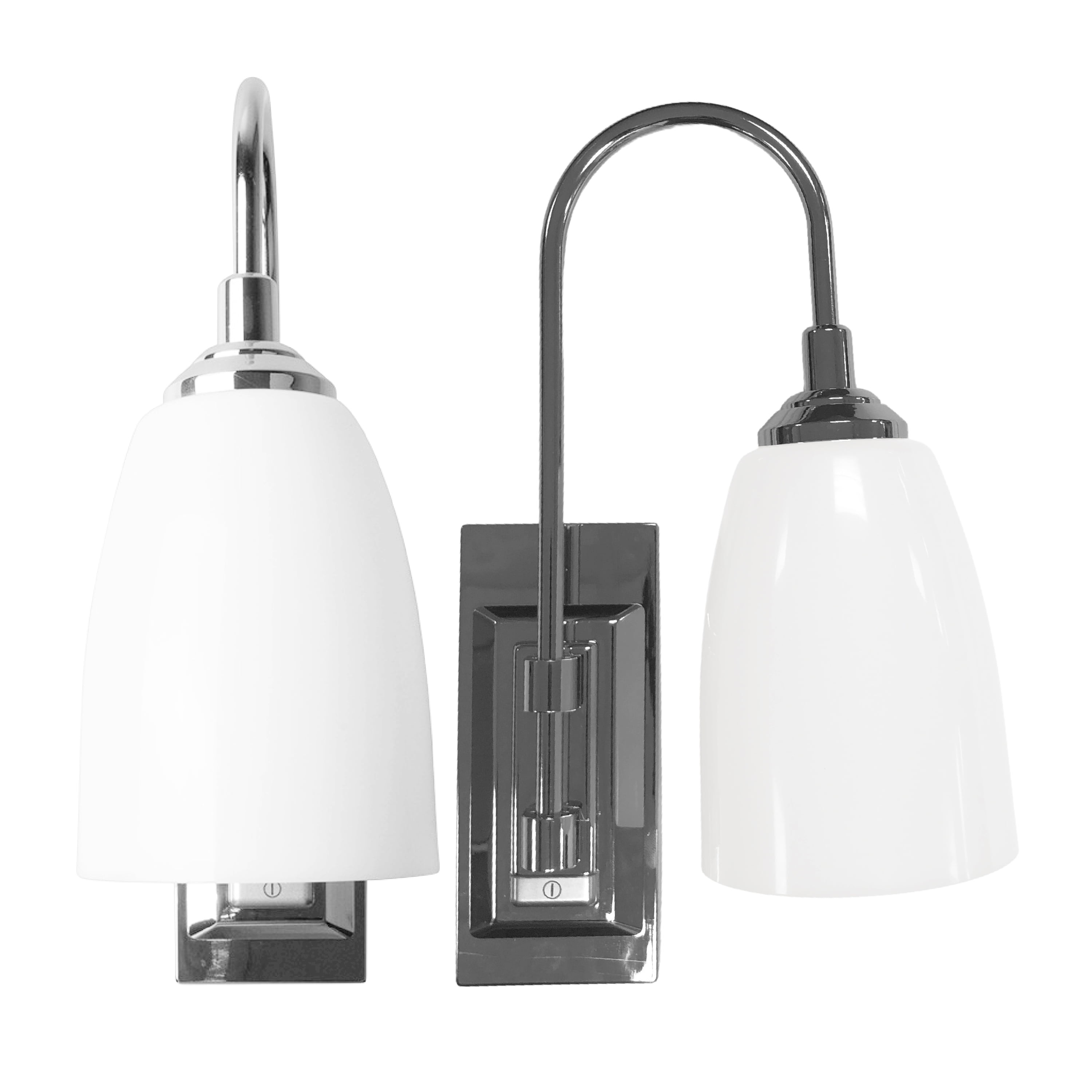 Westek Wall Sconces - 2 Pack, Chrome Finish - Easy Wireless ...
