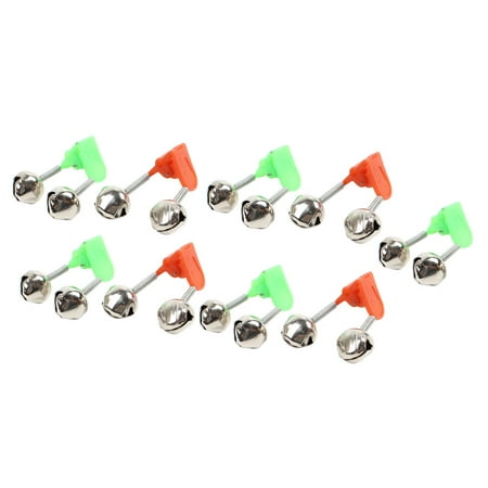 9 Pcs Red Green Plastic Clip Fishing Rod Tip Twin Bells Alarm | Walmart ...
